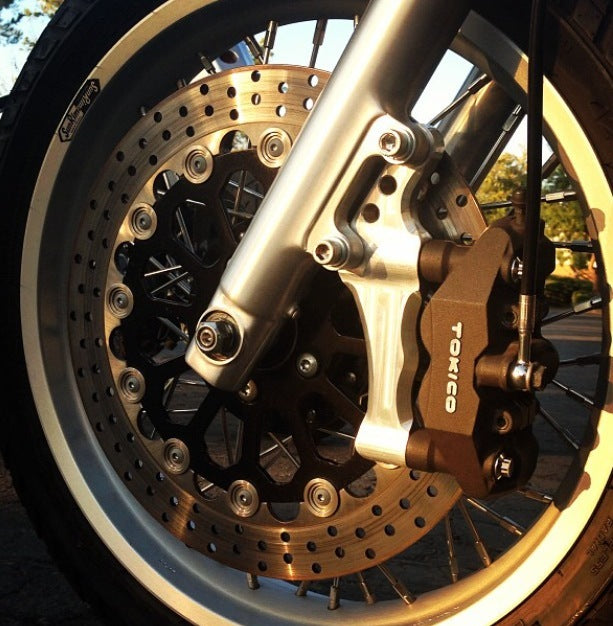13" RADIAL BRAKE CALIPER MOUNTING BRACKET POLISHED (LEFT/ SINGLE DISC ...